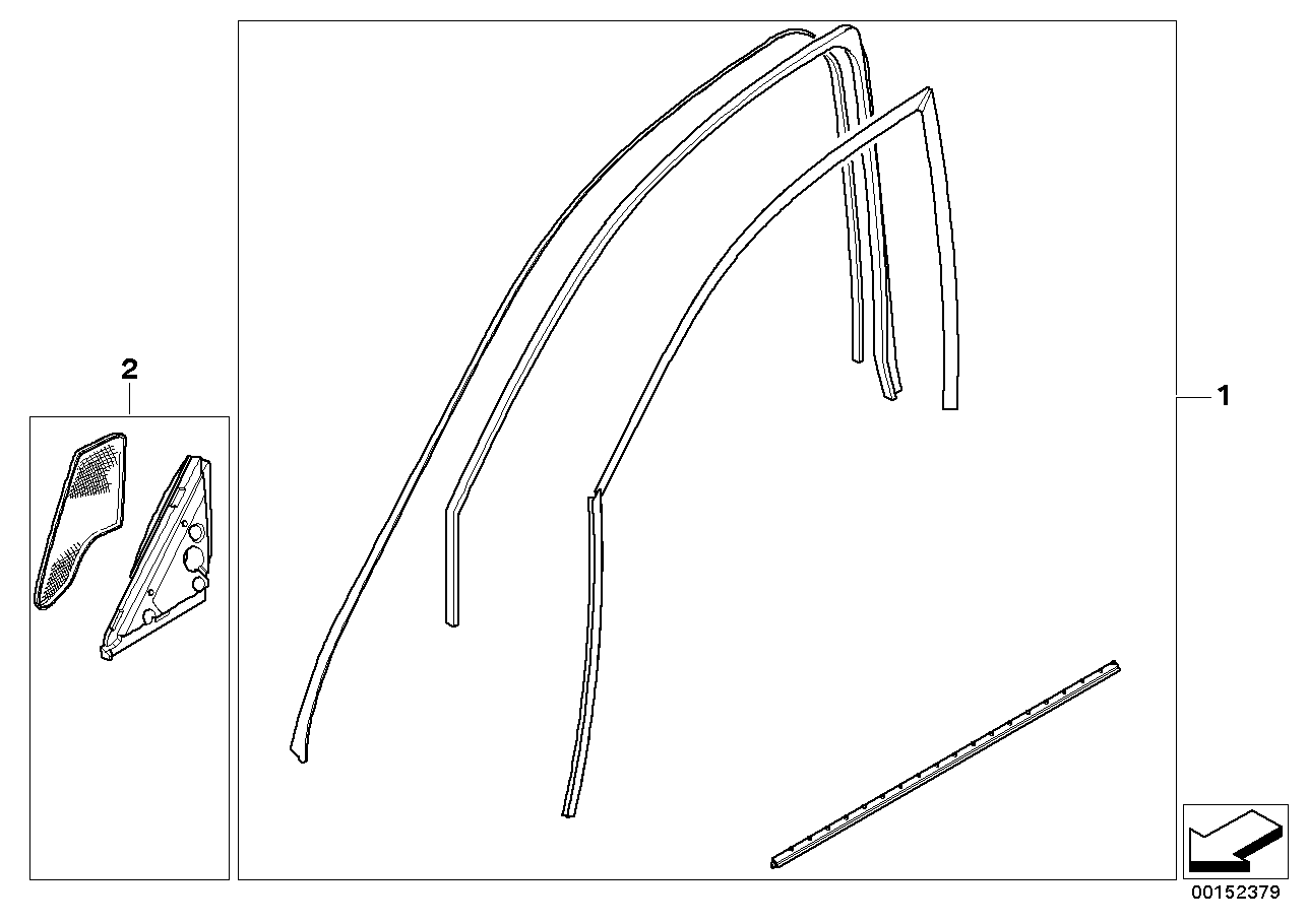 skydd och tätningar dörr bak bmw f11 530i available via PricePi.com ...